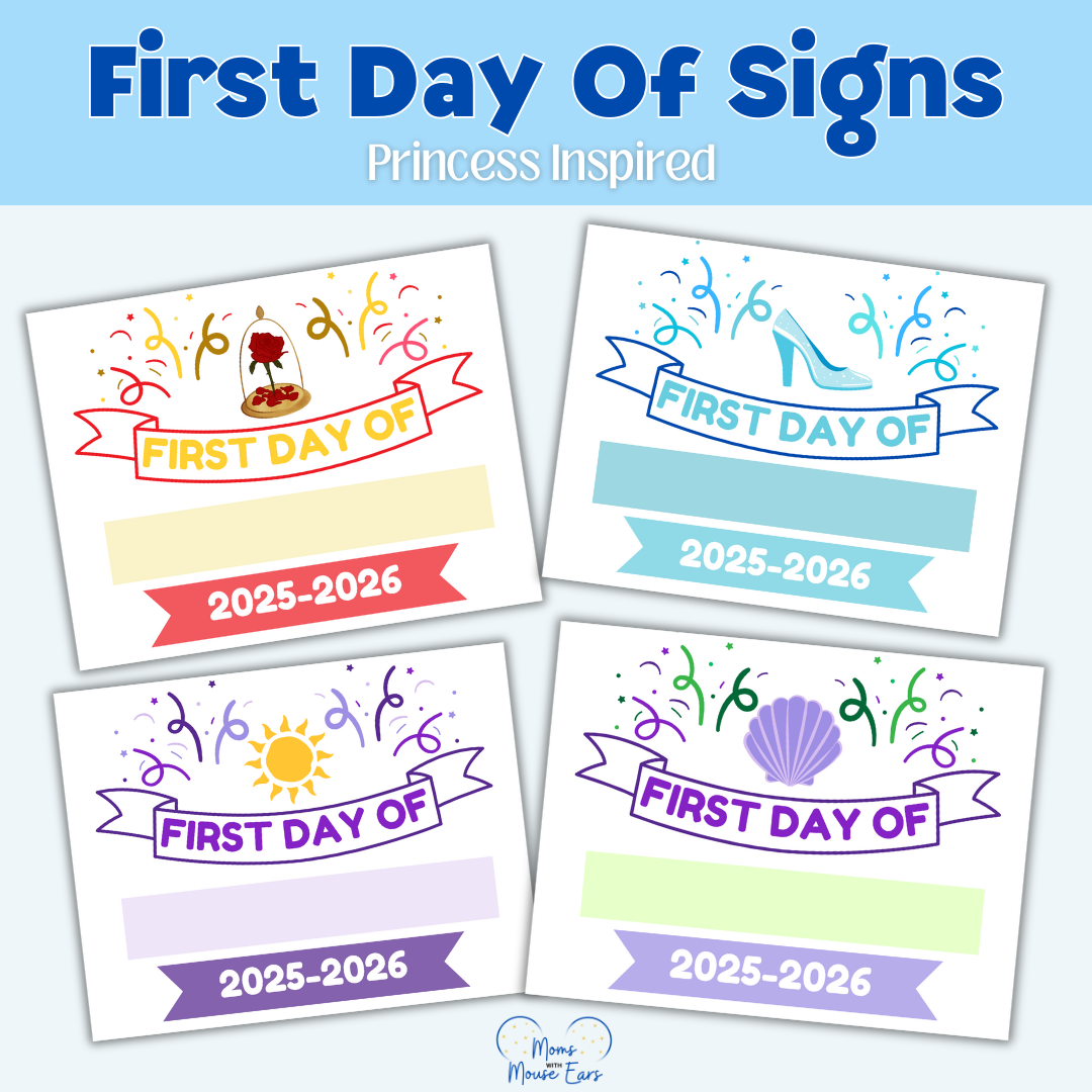 Princess Inspired Back to School Signs | Free Printables - Moms with ...
