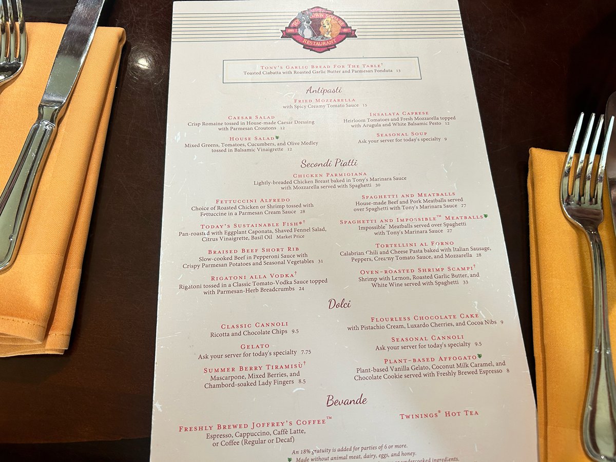 Tony's Town Square Restaurant Review | Magic Kingdom Dining - Moms with ...