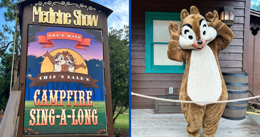 Visiting Chip ‘n’ Dale’s Campfire Sing-A-Long at Disney’s Fort ...