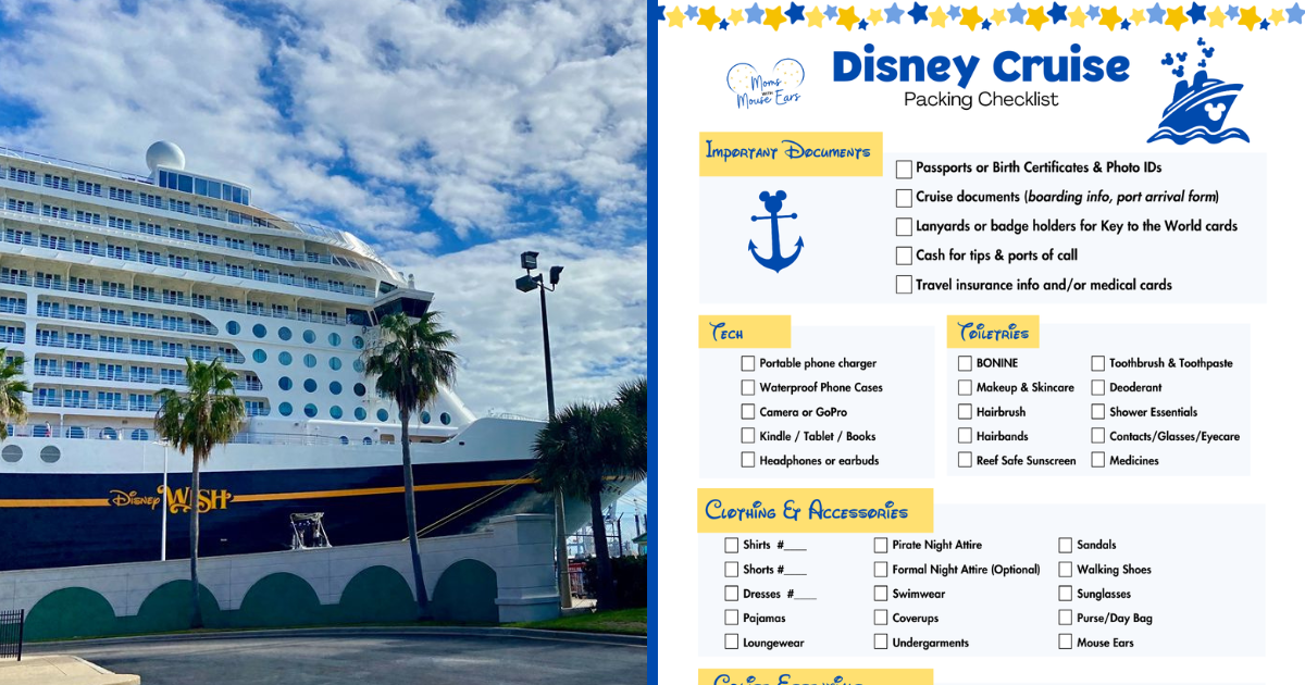 Disney Cruise Line Packing Checklist | What to Bring on Your Disney Cruise - Moms with Mouse Ears