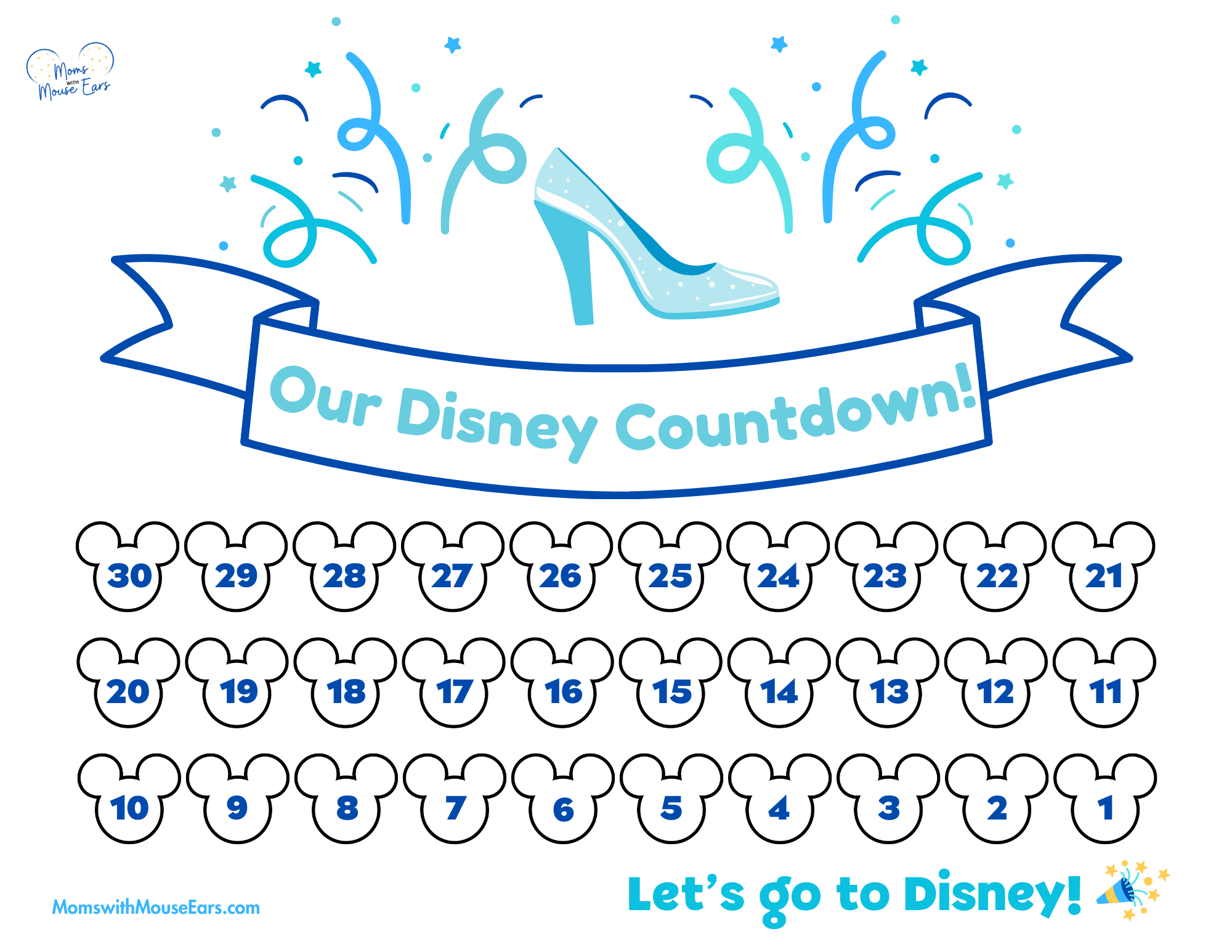 Princess Trip Countdown Sheets | Disney World Vacation Planning - Moms ...