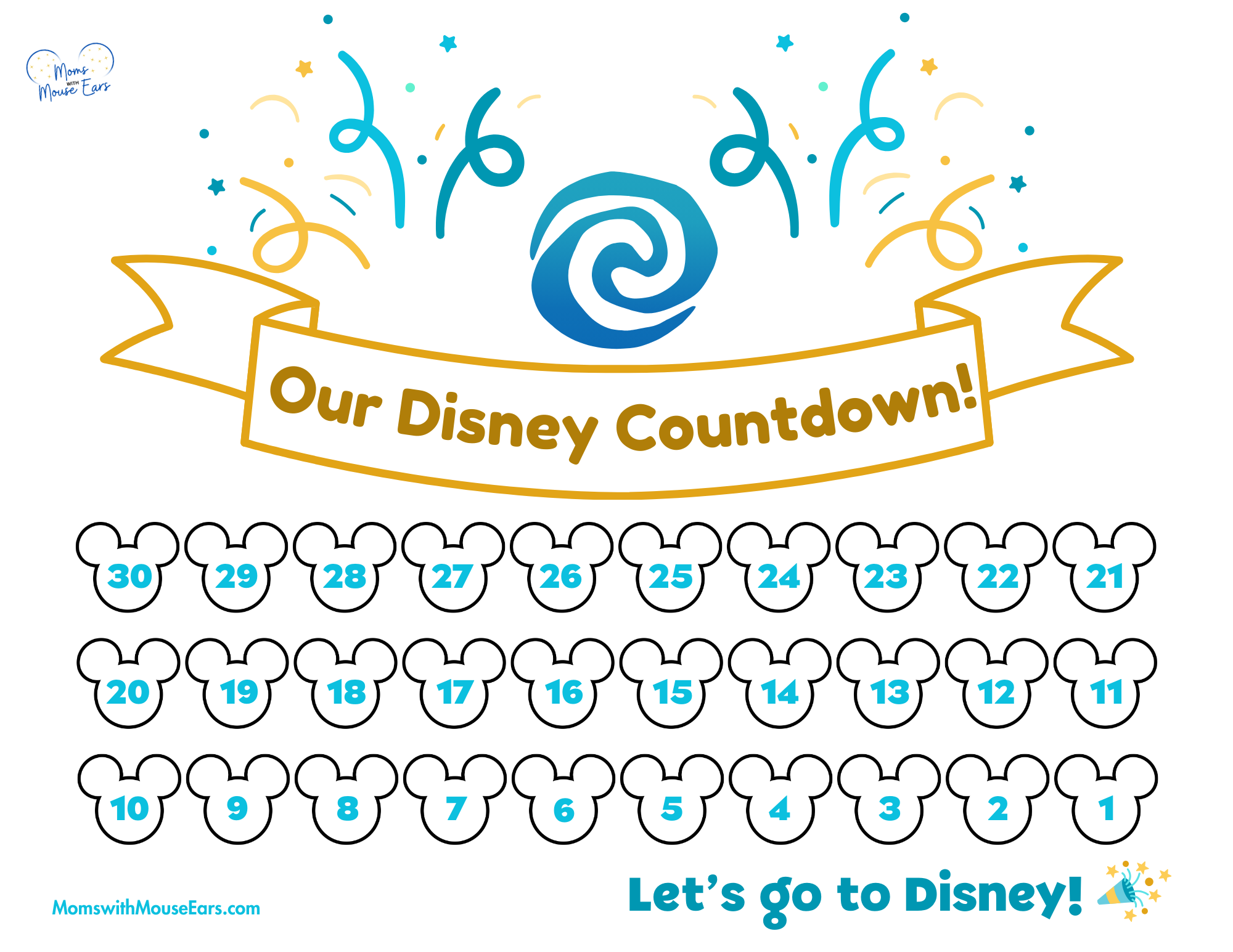 Princess Trip Countdown Sheets | Disney World Vacation Planning - Moms ...