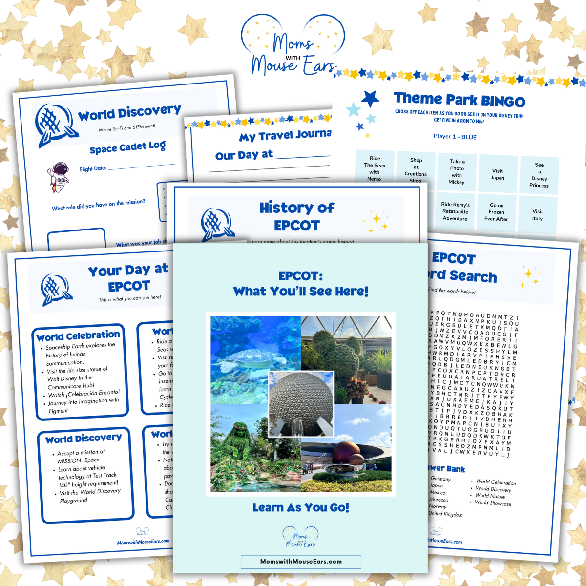 Learning at EPCOT | Free Printable Activity Pages for Kids - Moms with ...