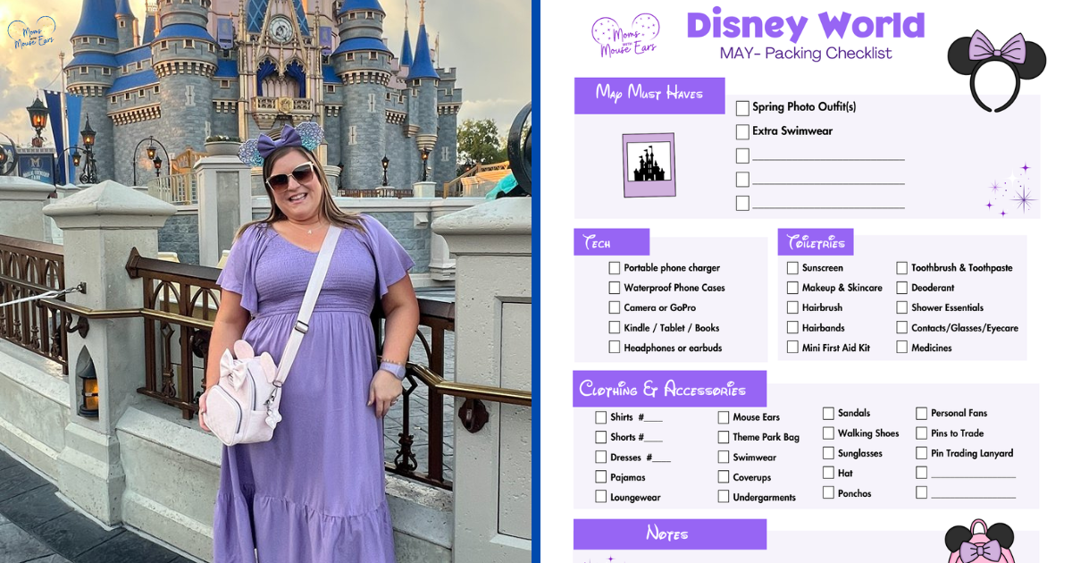 Disney World Packing List for May | What to Pack Checklist Printable ...